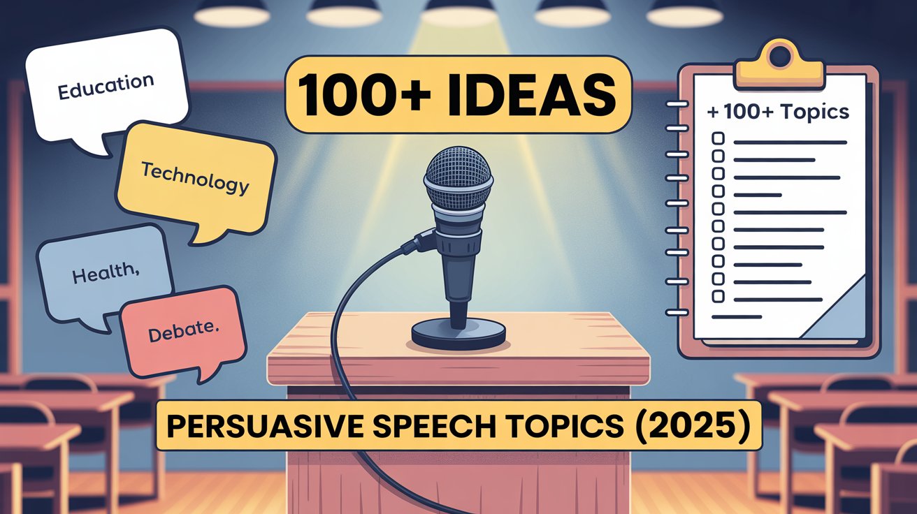 100+ Ideas for Persuasive Speech Topics That Actually Work in 2025 ...